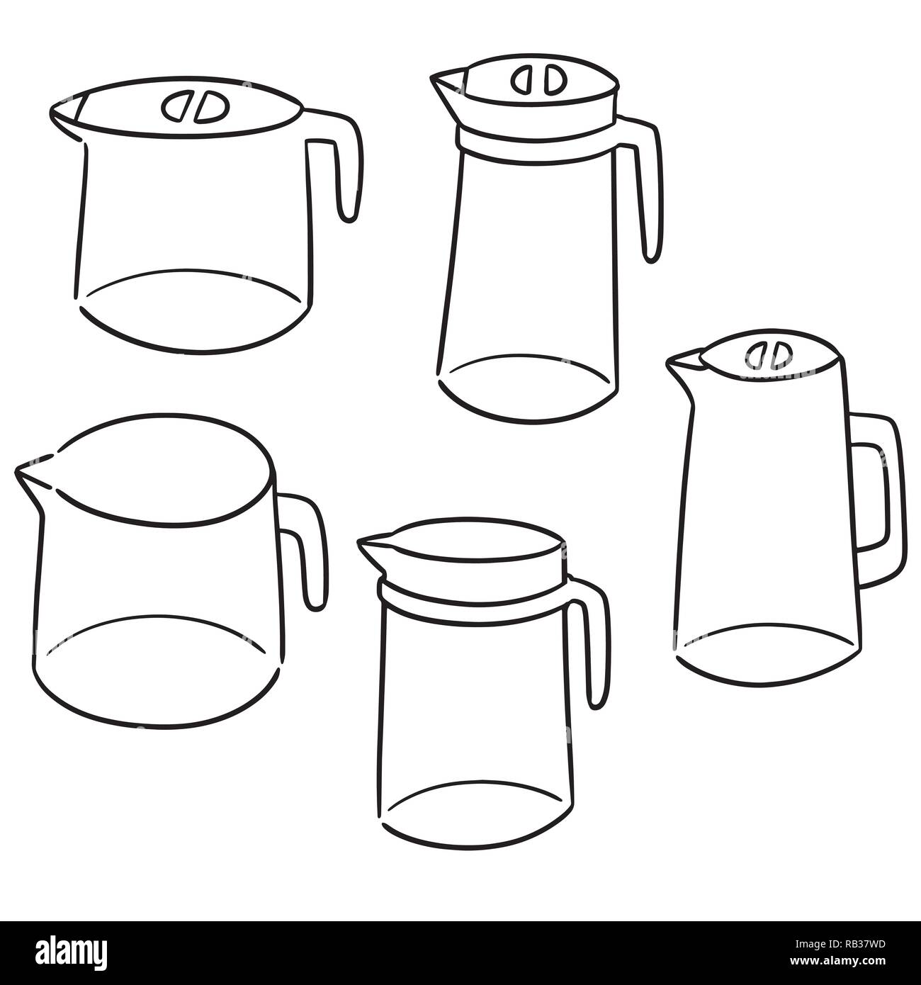 vector set of water pitcher Stock Vector Image & Art - Alamy