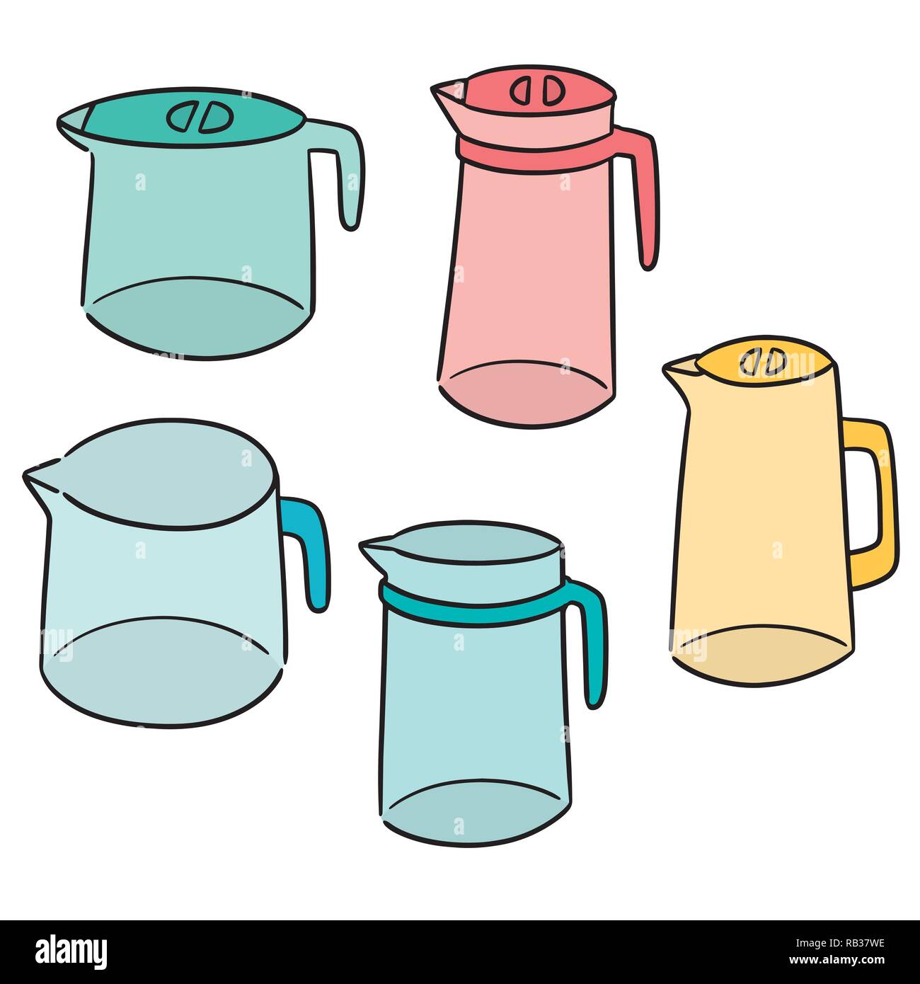 vector set of water pitcher Stock Vector Image & Art - Alamy