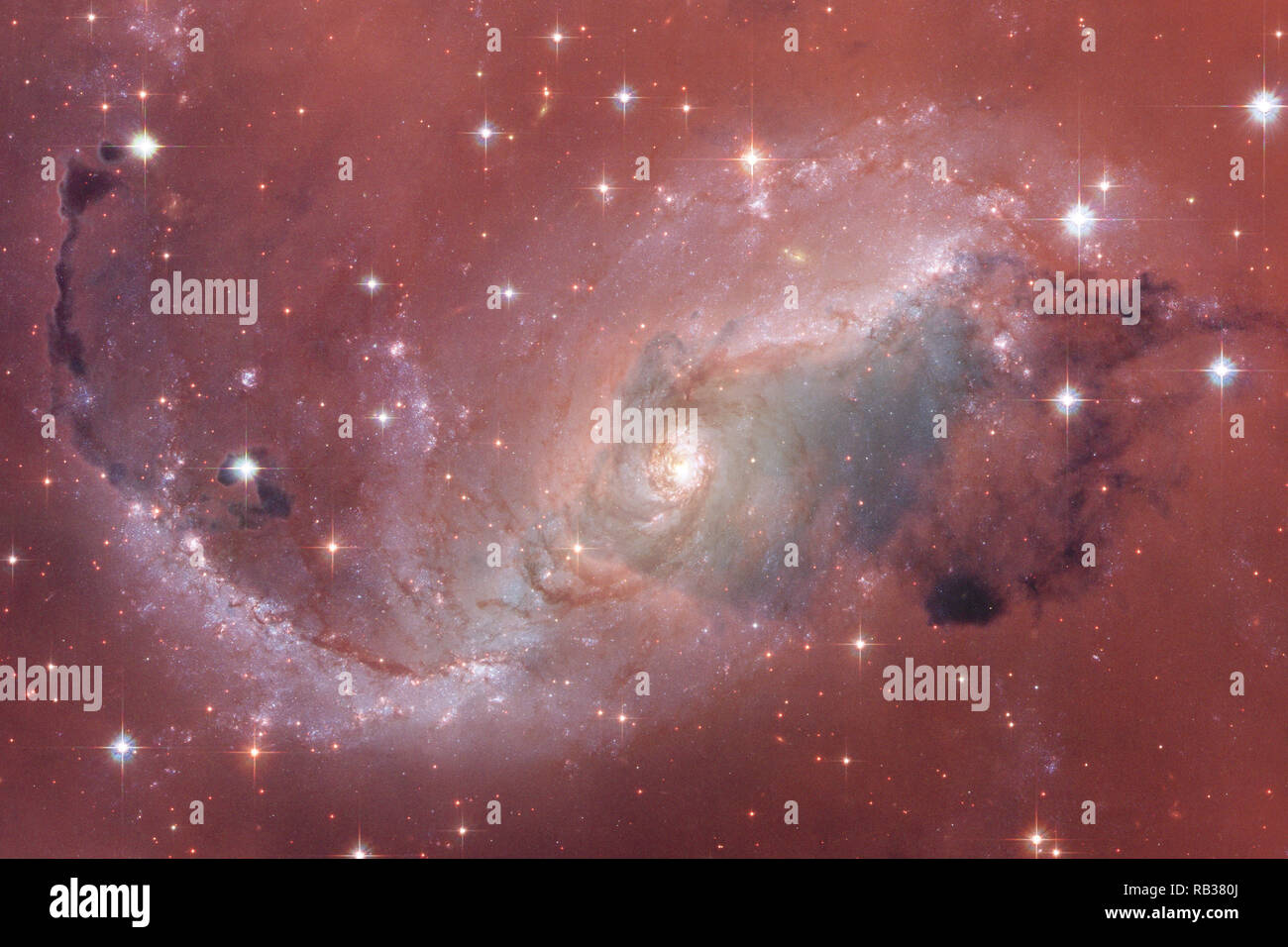 Outer space art. Nebulas, galaxies and bright stars in beautiful ...