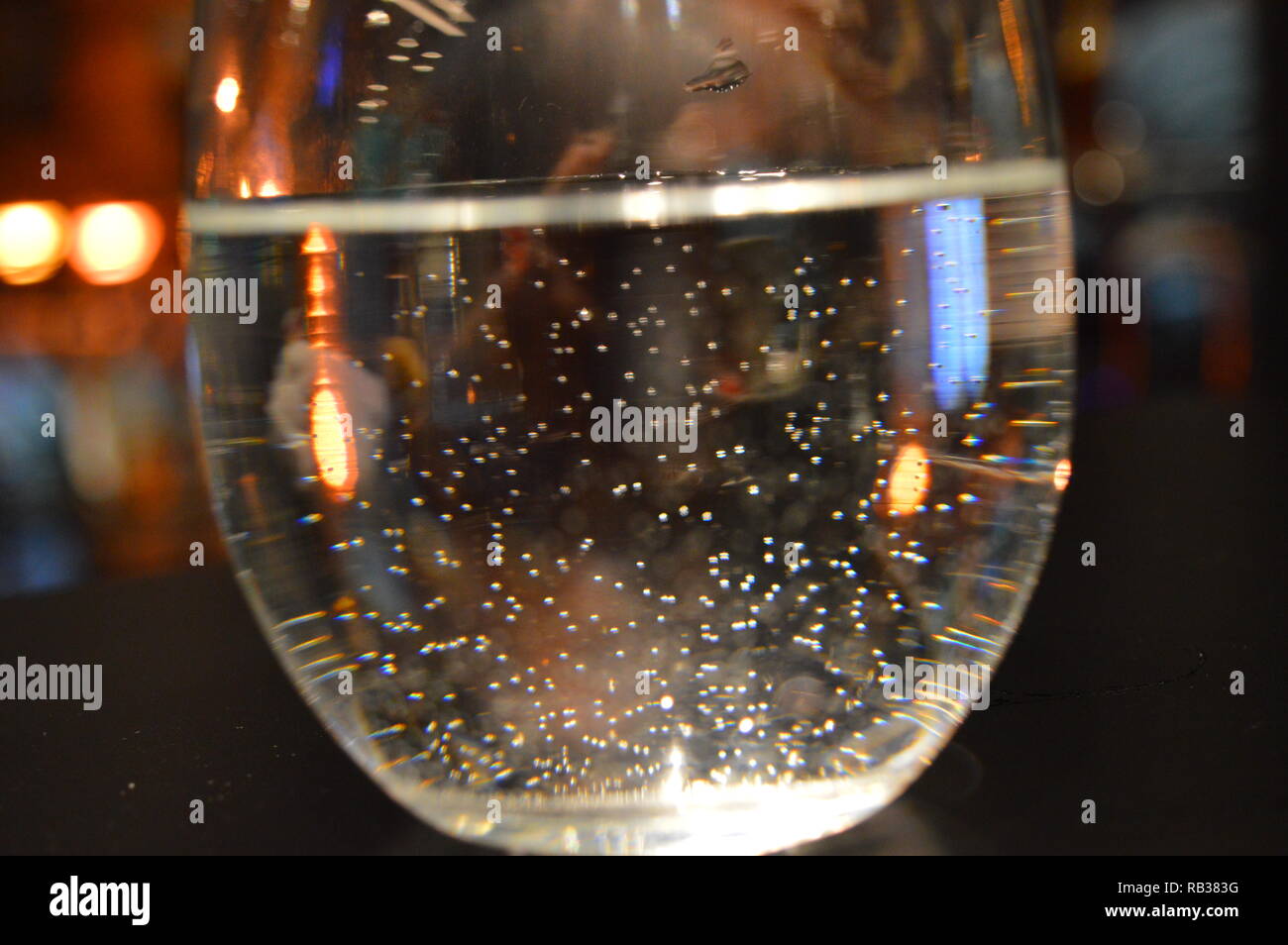 A glass of water in a bar Stock Photo - Alamy