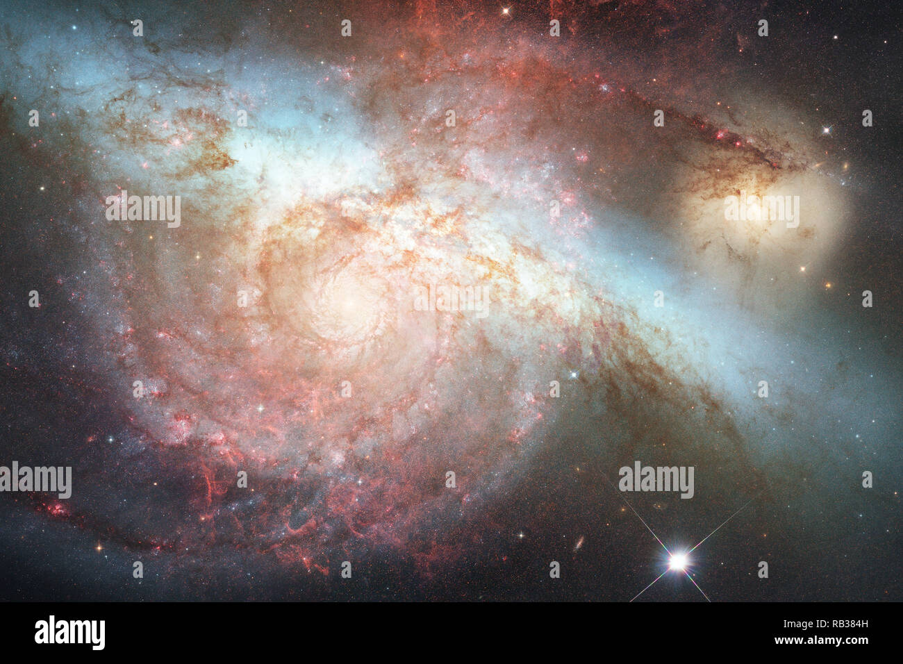 Beautiful space background. Cosmoc art. Elements of this image ...