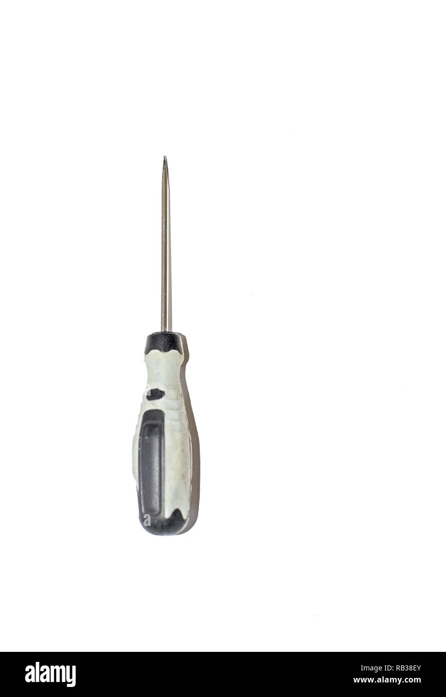 Small gray and black screwdriver isolated on white Stock Photo - Alamy