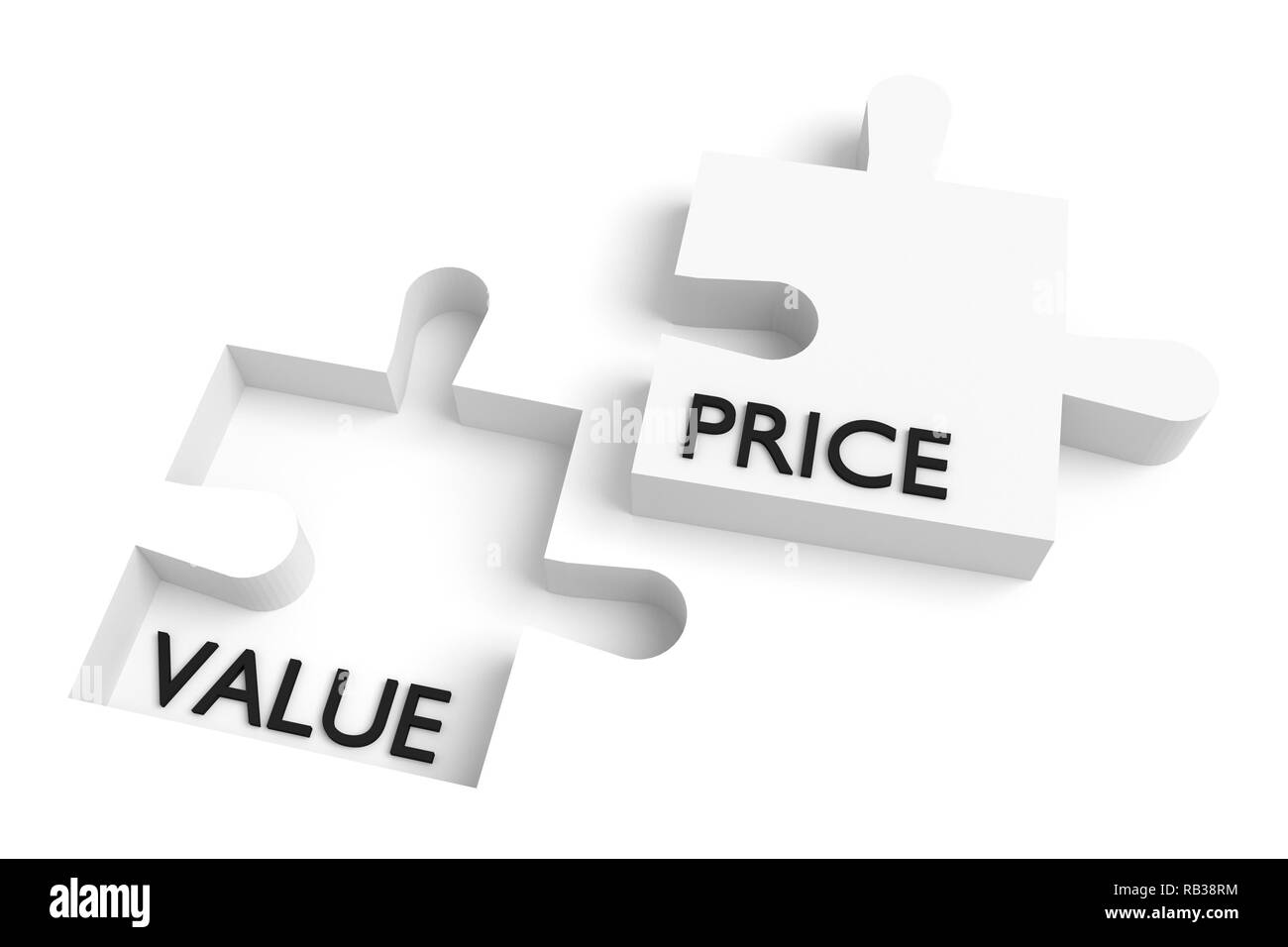 Missing Puzzle Piece, Value And Price, White, 3d illustration Stock ...