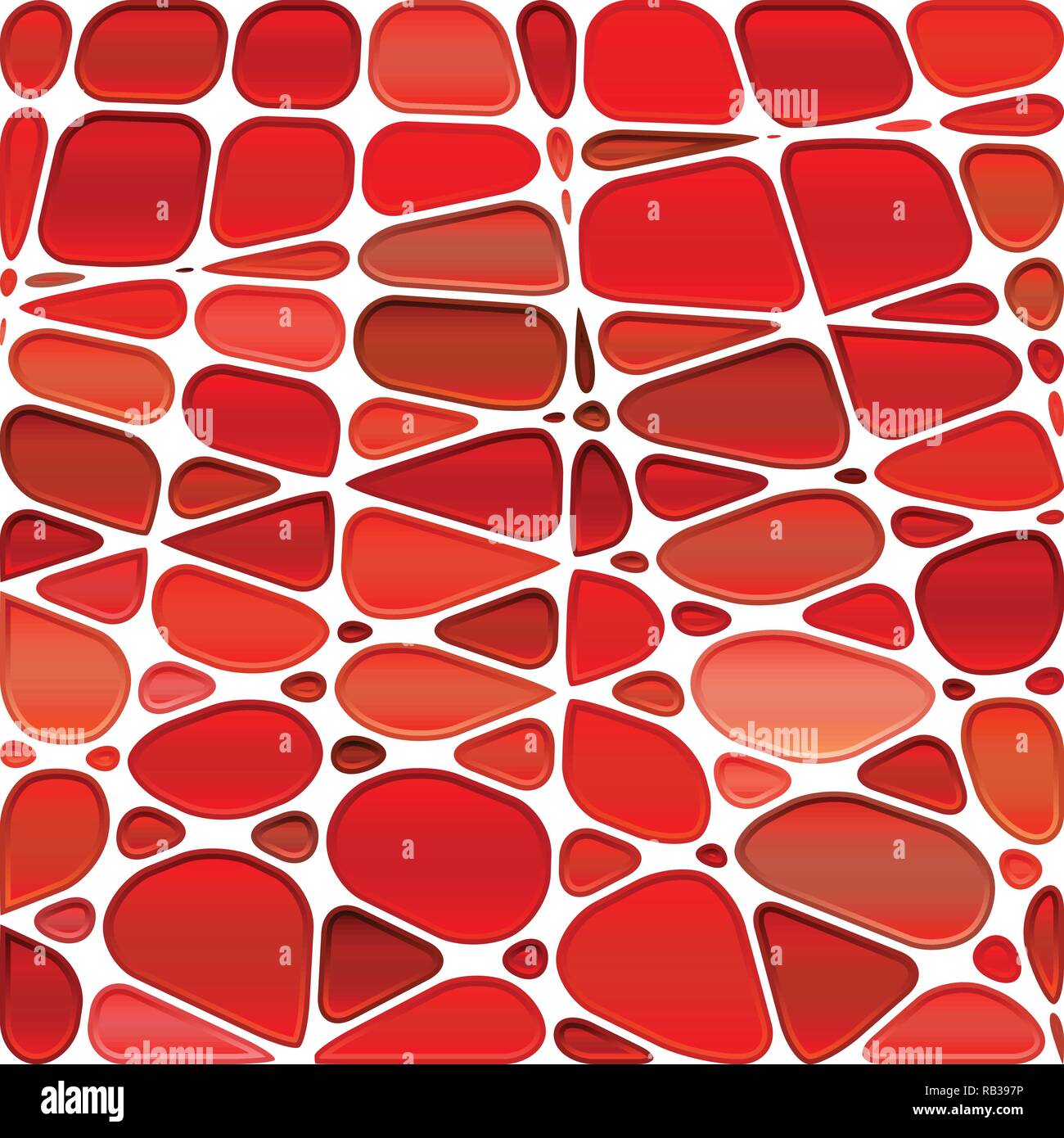 abstract vector stained-glass mosaic background - bright red Stock ...