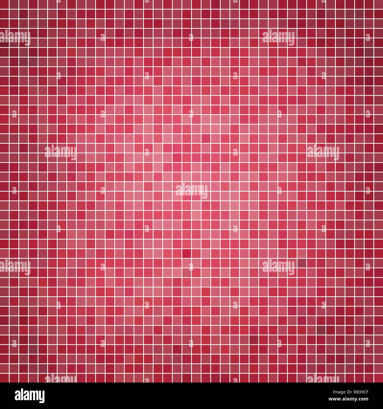 abstract vector square pixel mosaic background - red Stock Vector Image ...