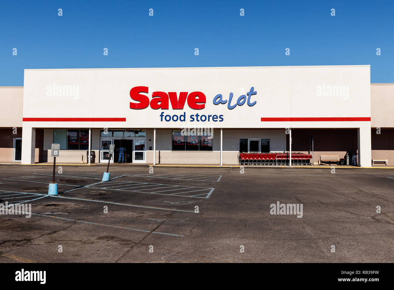 Indianapolis - Circa January 2019: Save-A-Lot strip mall location. Save ...