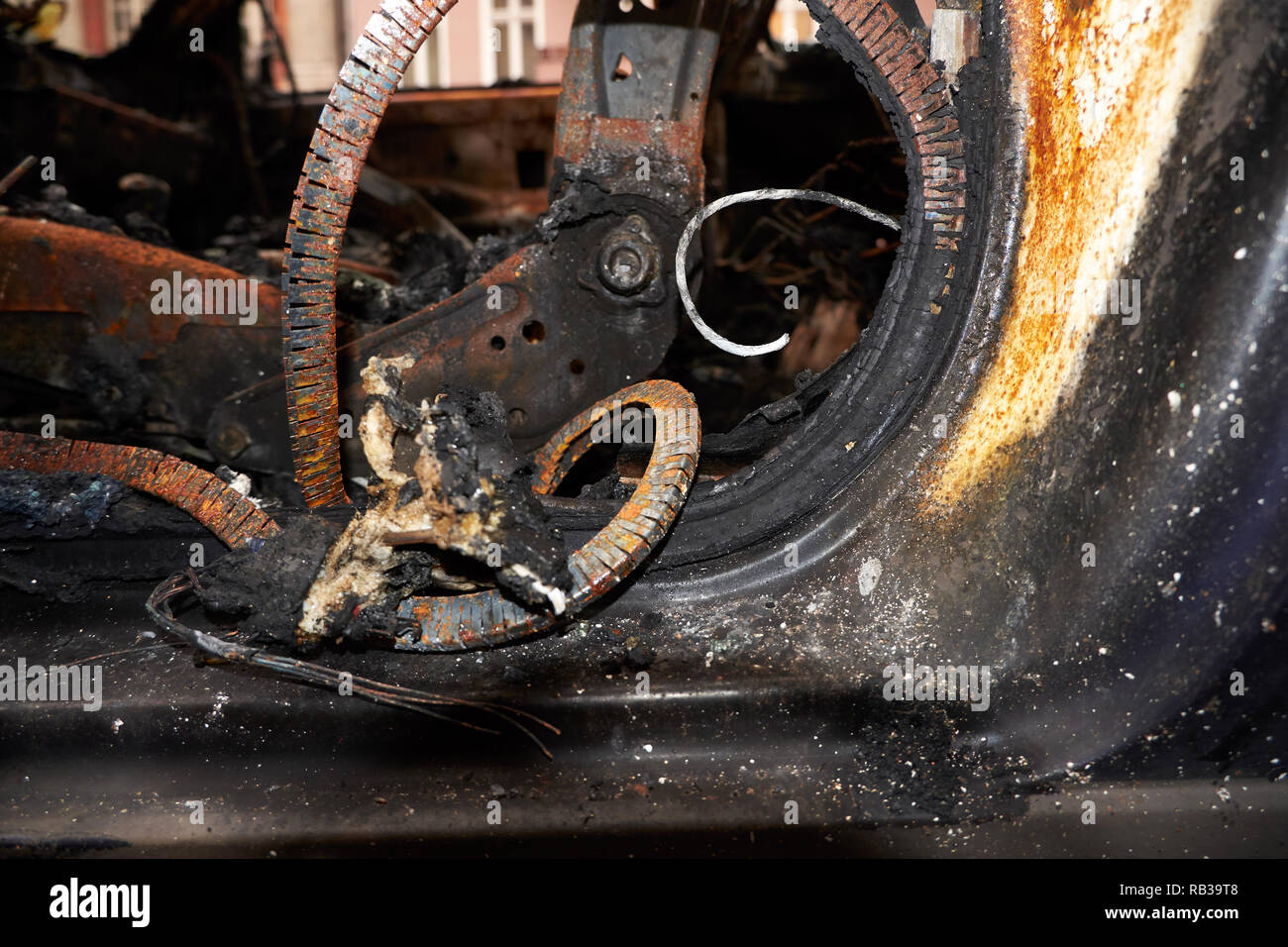 Interior Abandoned Car Scrap Stock Photos & Interior Abandoned Car ...