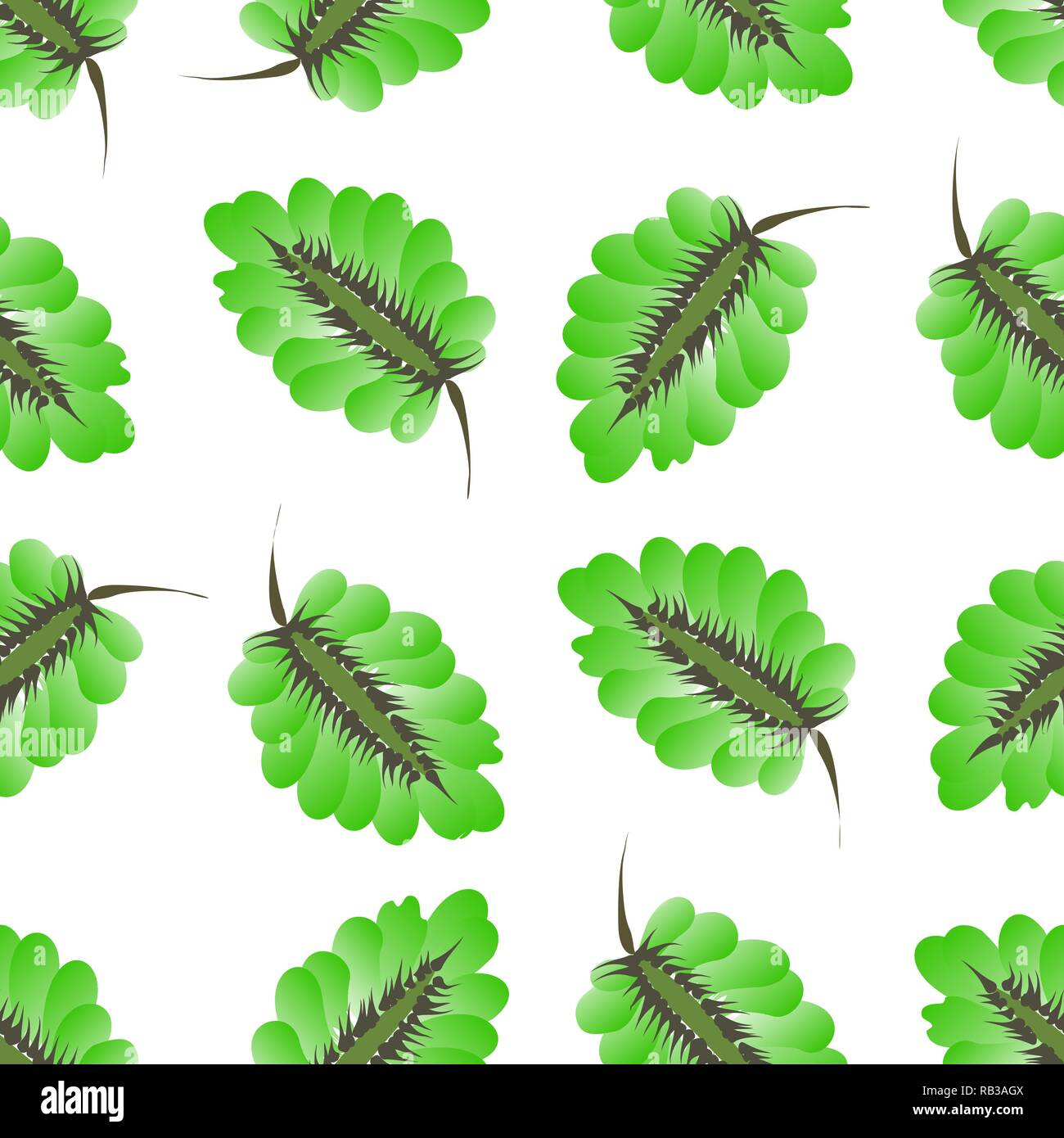 A green leaves decorative pattern. Endless background. Seamless tile ...