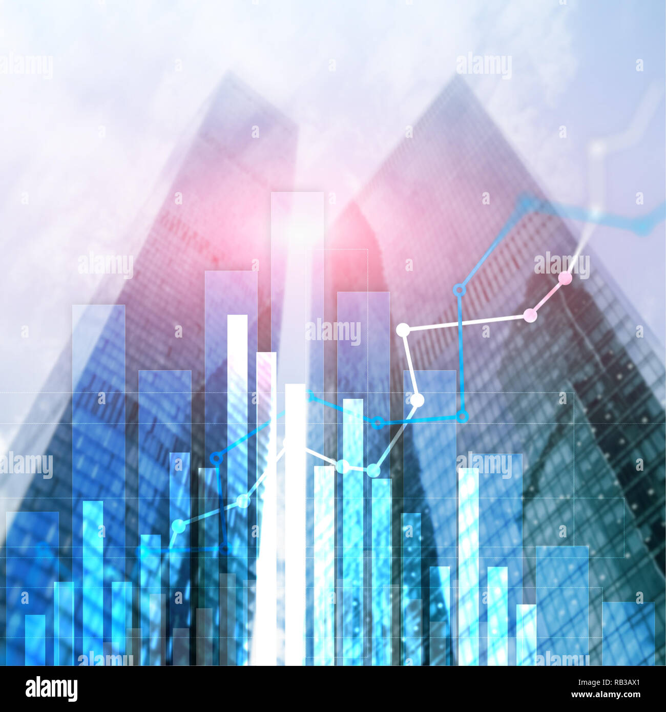 Financial growth graph. Sales increase, marketing strategy concept ...