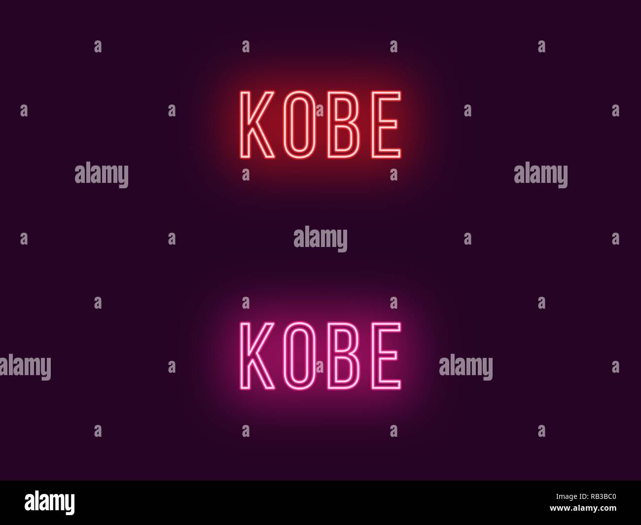 Kobe lettering Stock Vector Images - Alamy