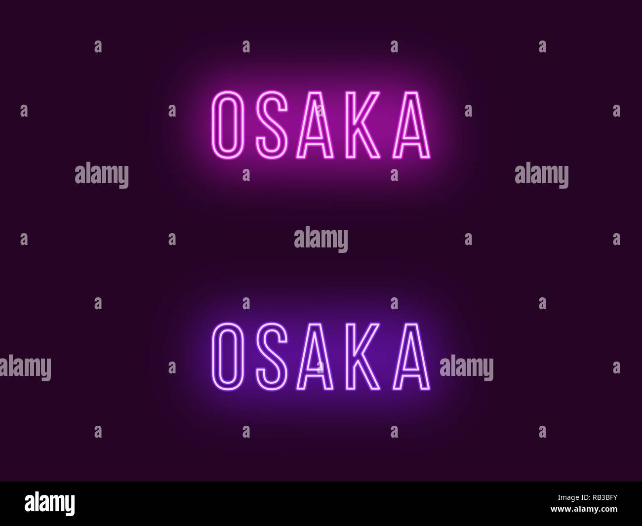 Osaka neon Stock Vector Images - Alamy