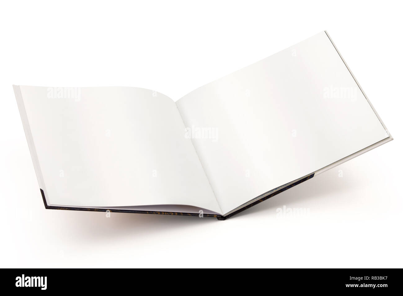 hardcover open blank book on white backgraund Stock Photo - Alamy