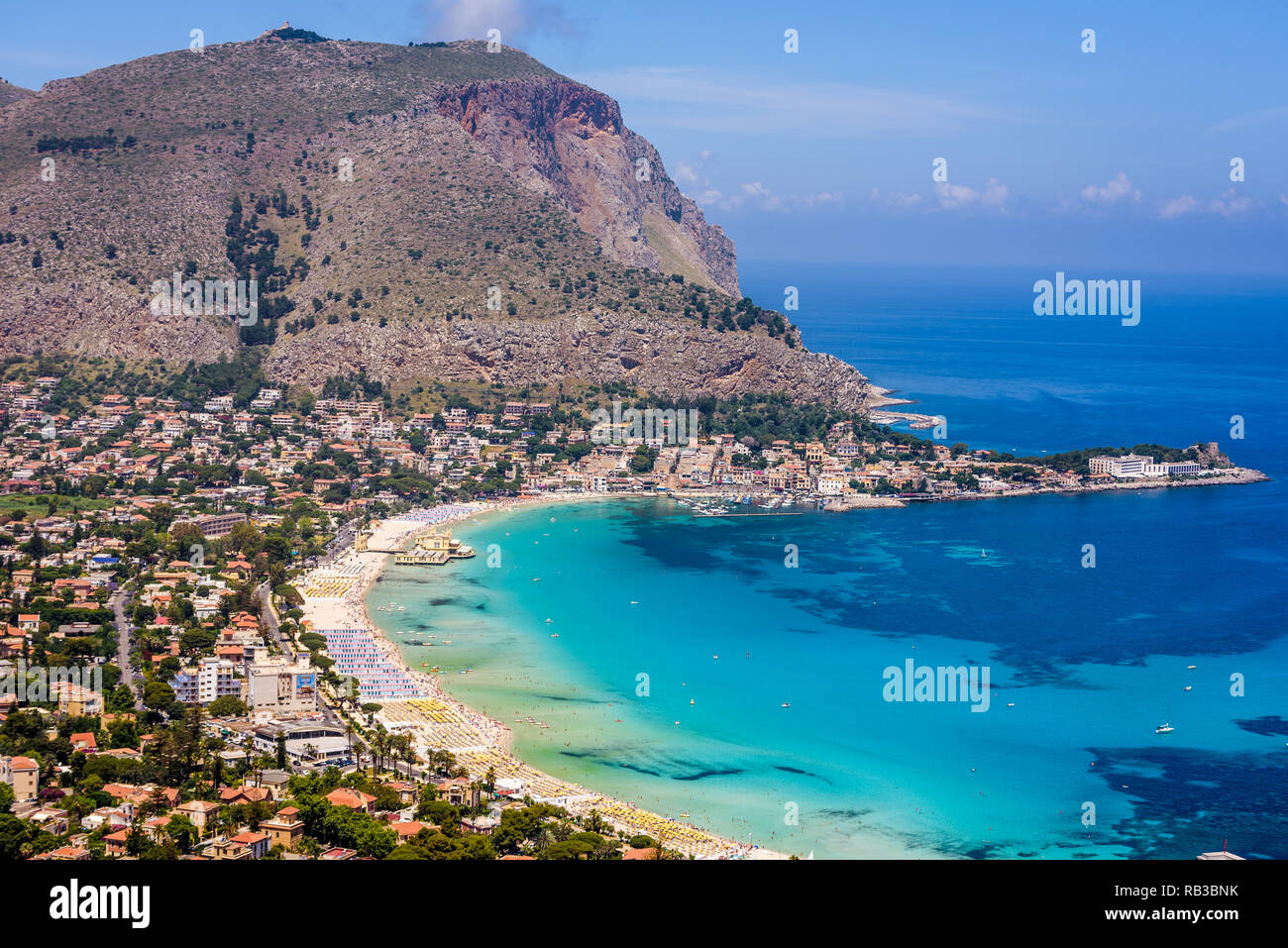 Mondello beach palermo sicily hi-res stock photography and images - Alamy