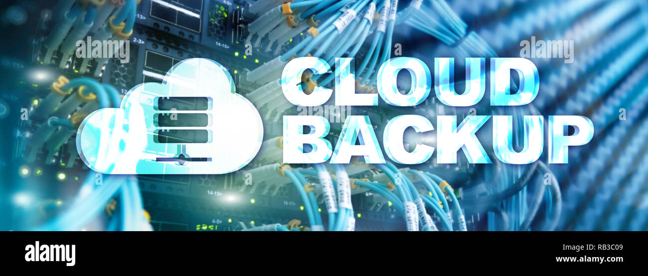Cloud backup. Server data loss prevention. Cyber security Stock Photo ...
