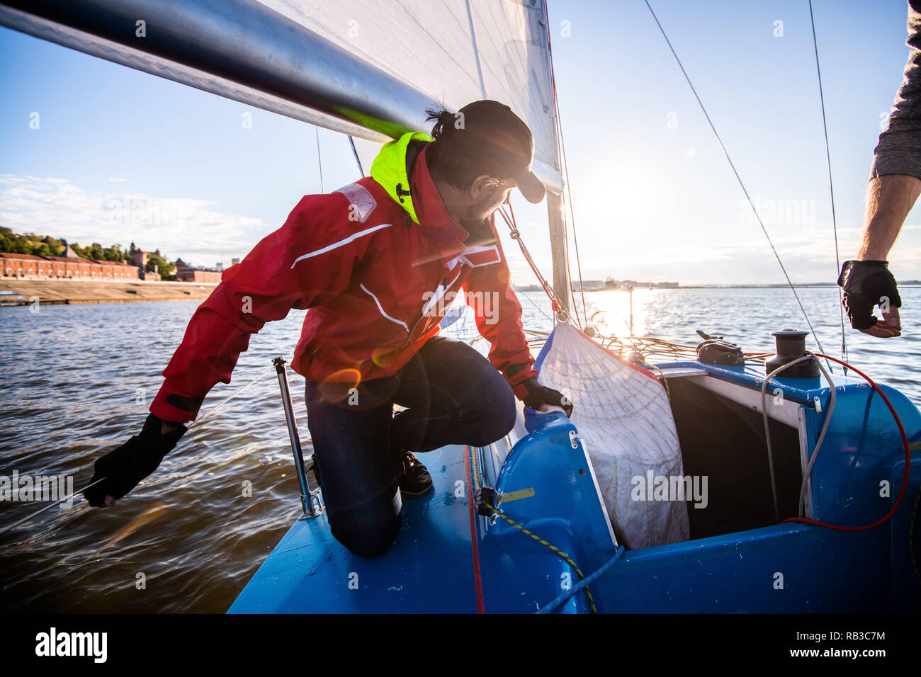 Big sailboat cruising ocean on hi-res stock photography and images - Alamy