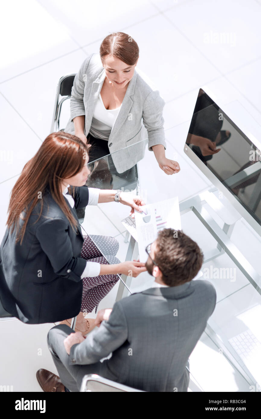 top view.business team in the workplace Stock Photo - Alamy