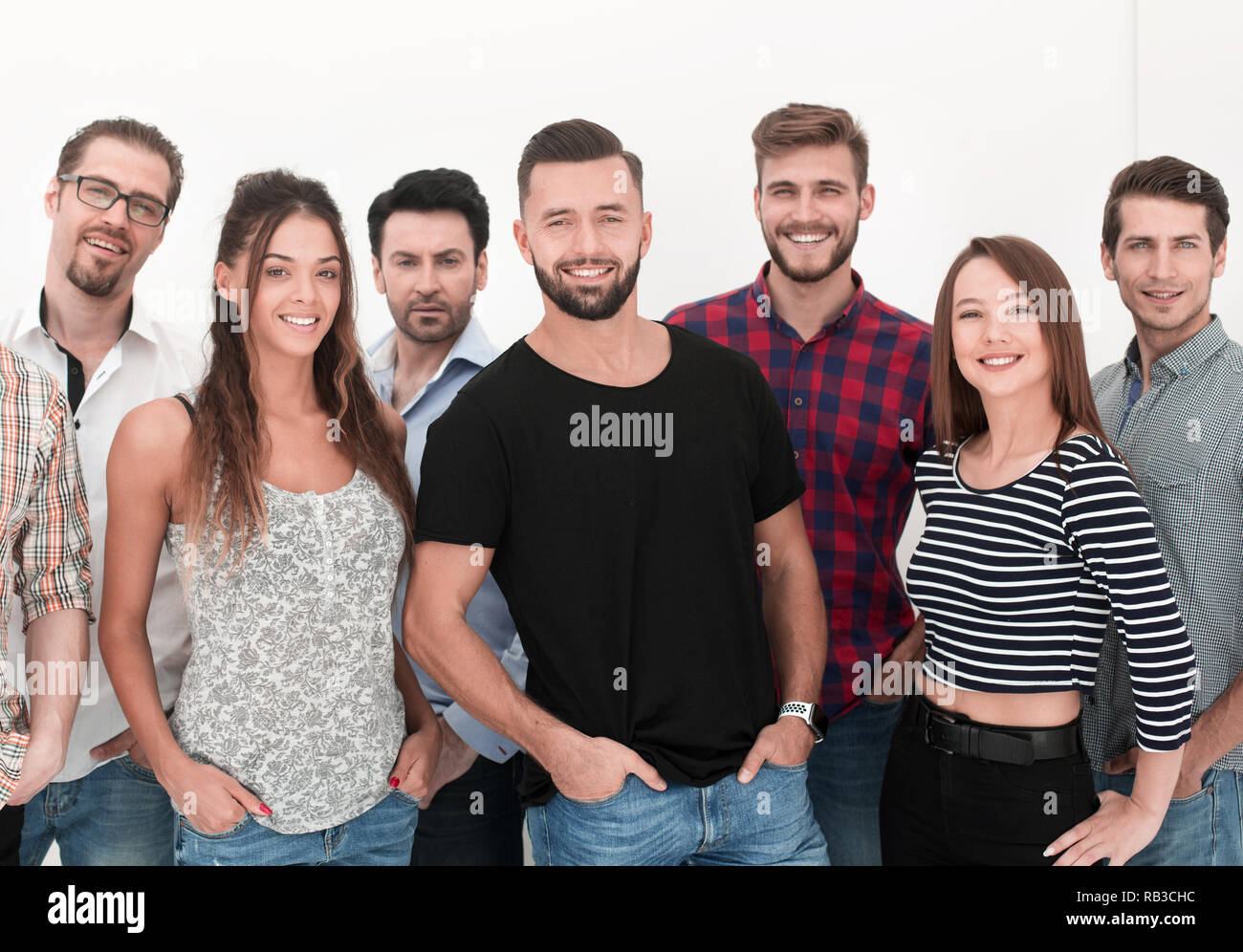 group of successful young people standing together Stock Photo - Alamy