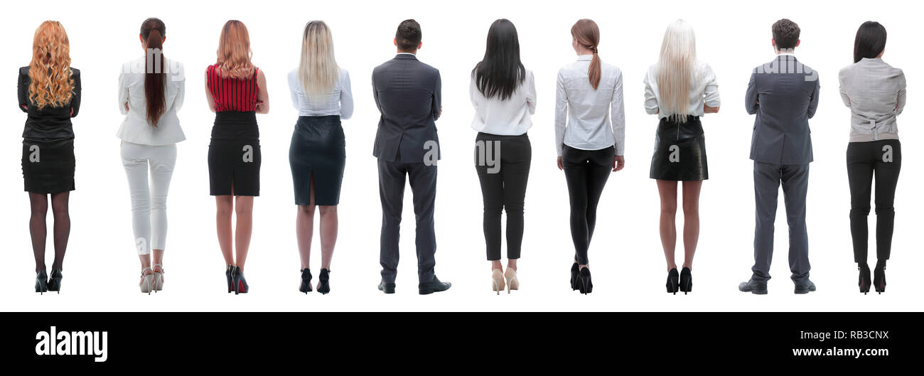 Group standing rear view Cut Out Stock Images & Pictures - Alamy