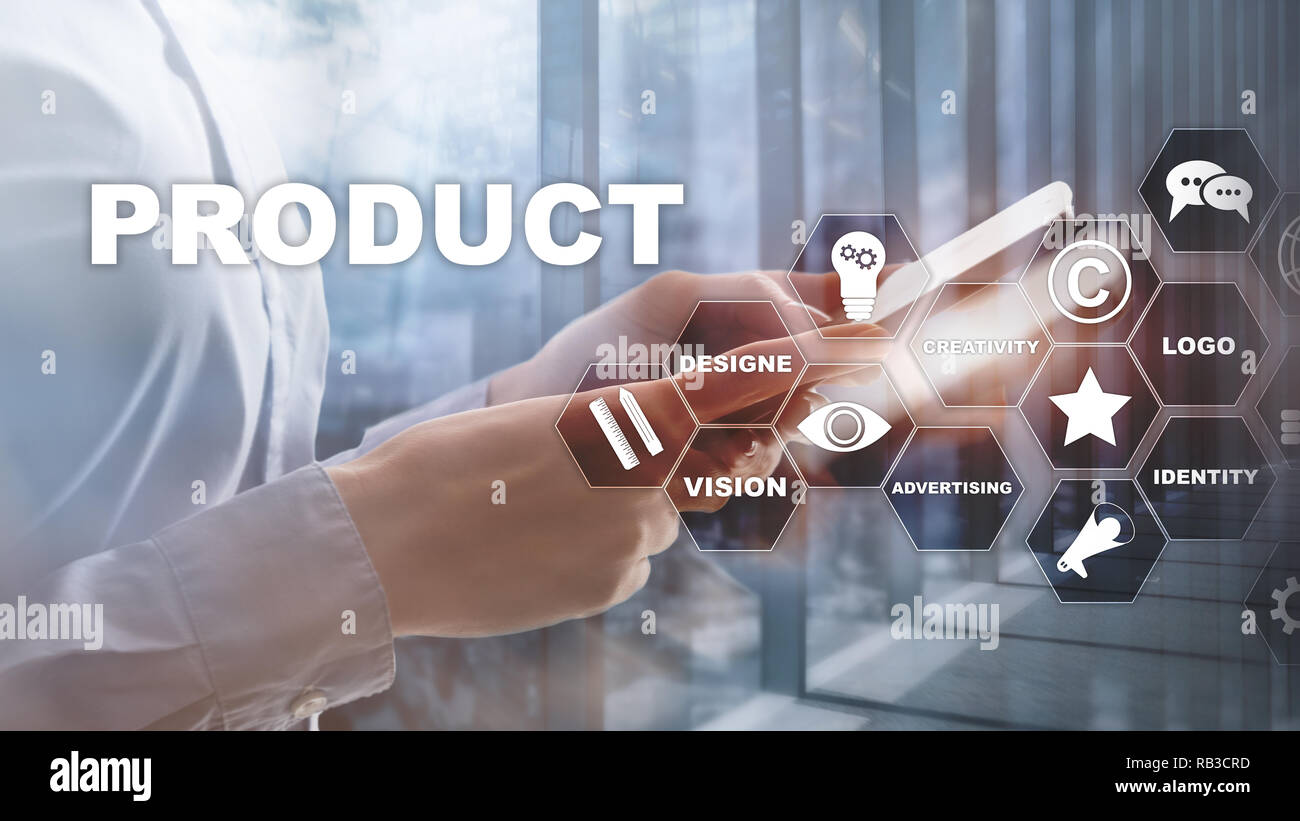 Business Product Promotion Design Concept. Double exposure background ...