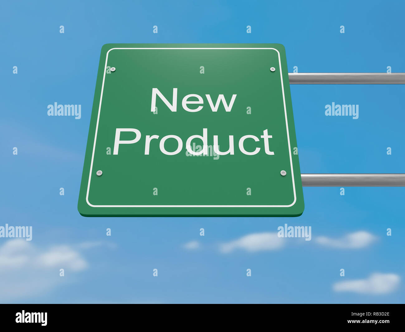 Business Concept: New Product Road Sign, 3d illustration Stock Photo ...