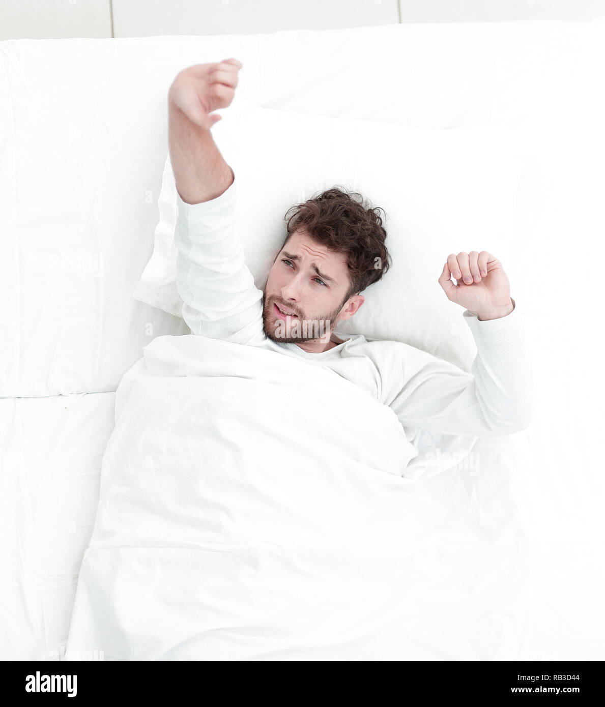 background image waking up beautiful men Stock Photo - Alamy