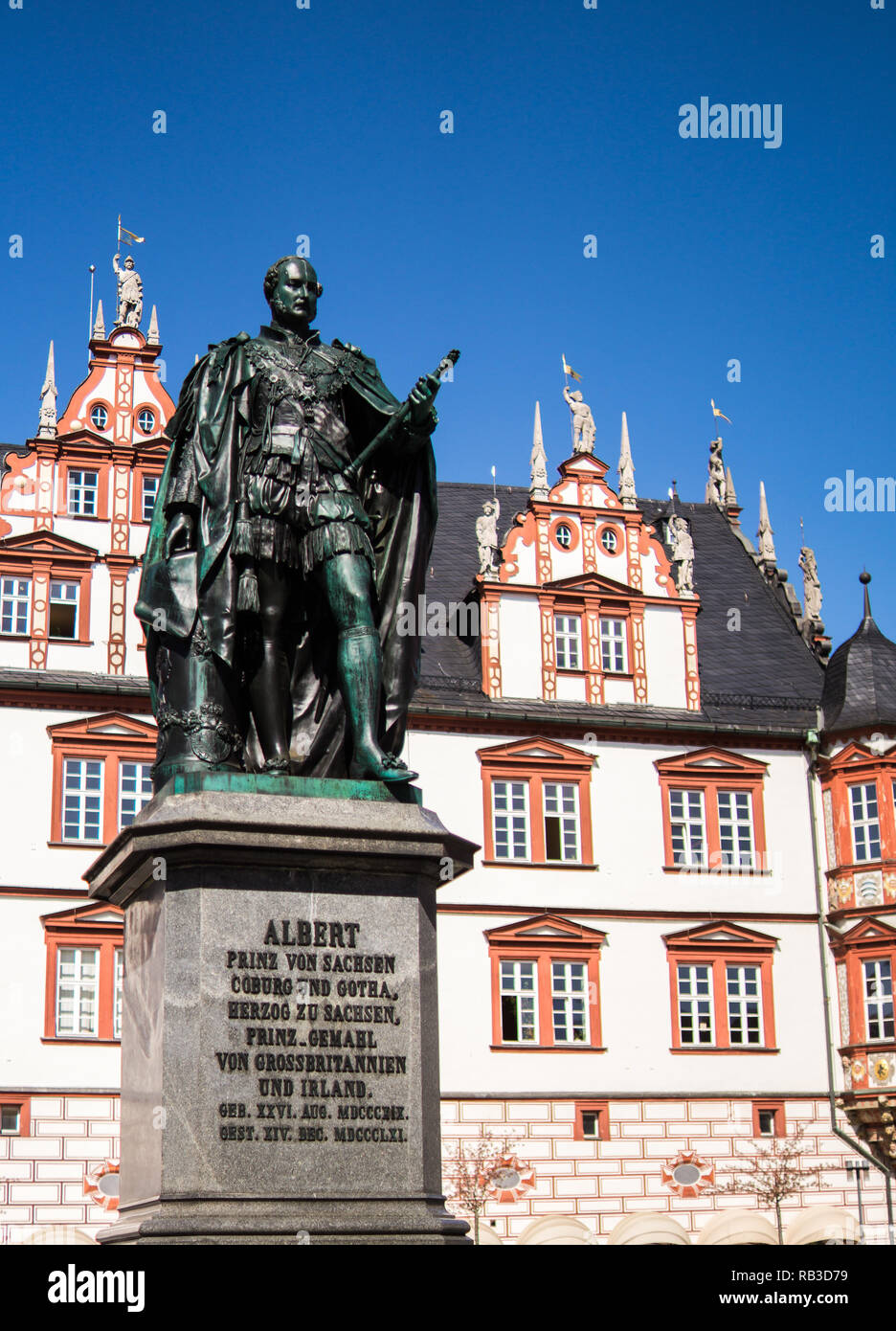 Prince Albert Memorial and Town House in Coburg Stock Photo - Alamy