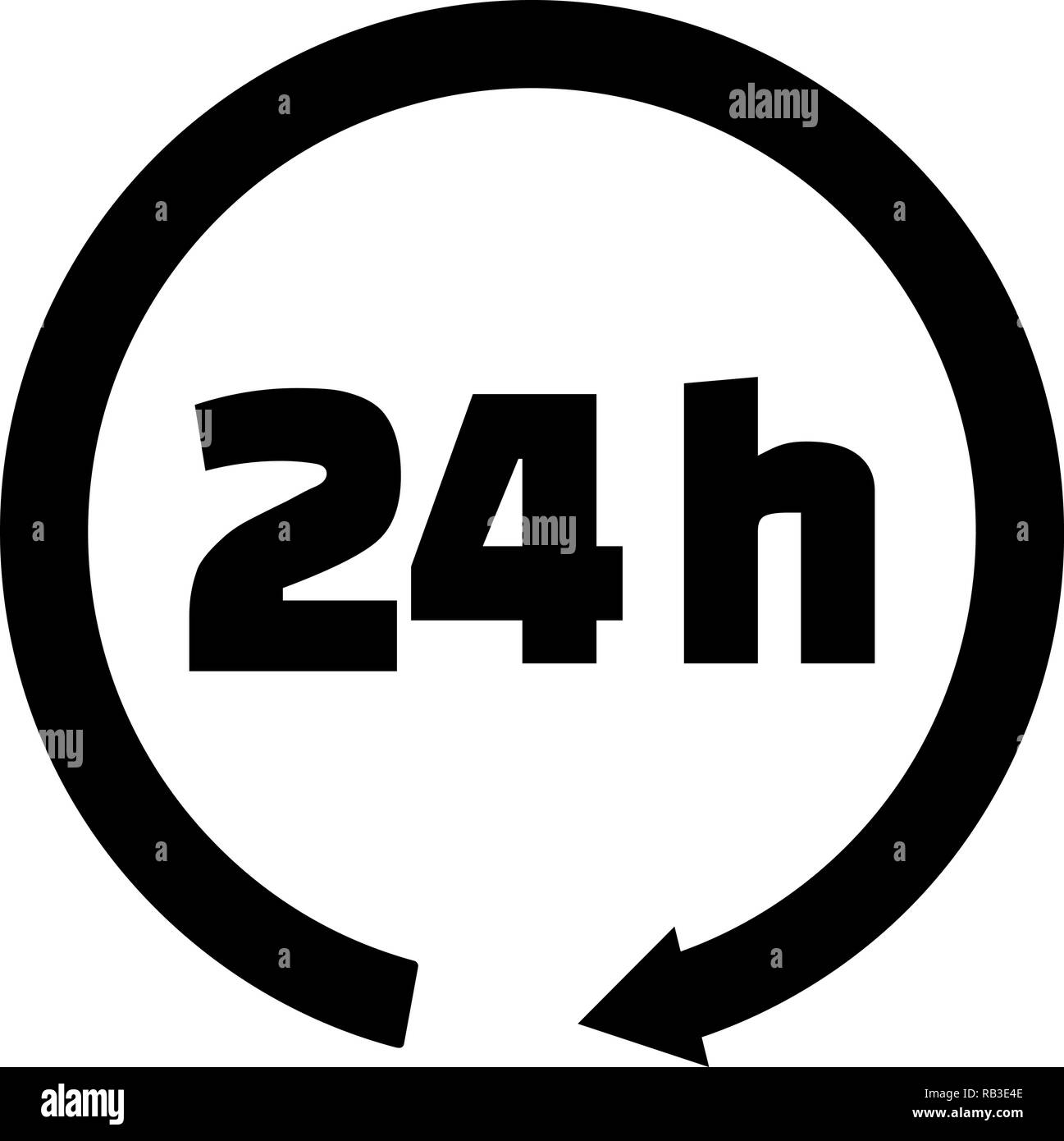 24 hours logo icon hi-res stock photography and images - Alamy