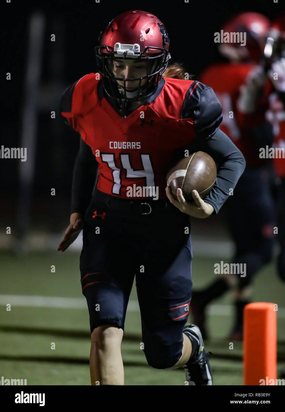 Football action with Shasta vs. Foothill High School in Palo Cedro ...