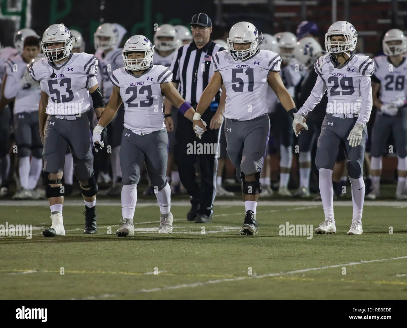 Football action with Shasta vs. Foothill High School in Palo Cedro ...