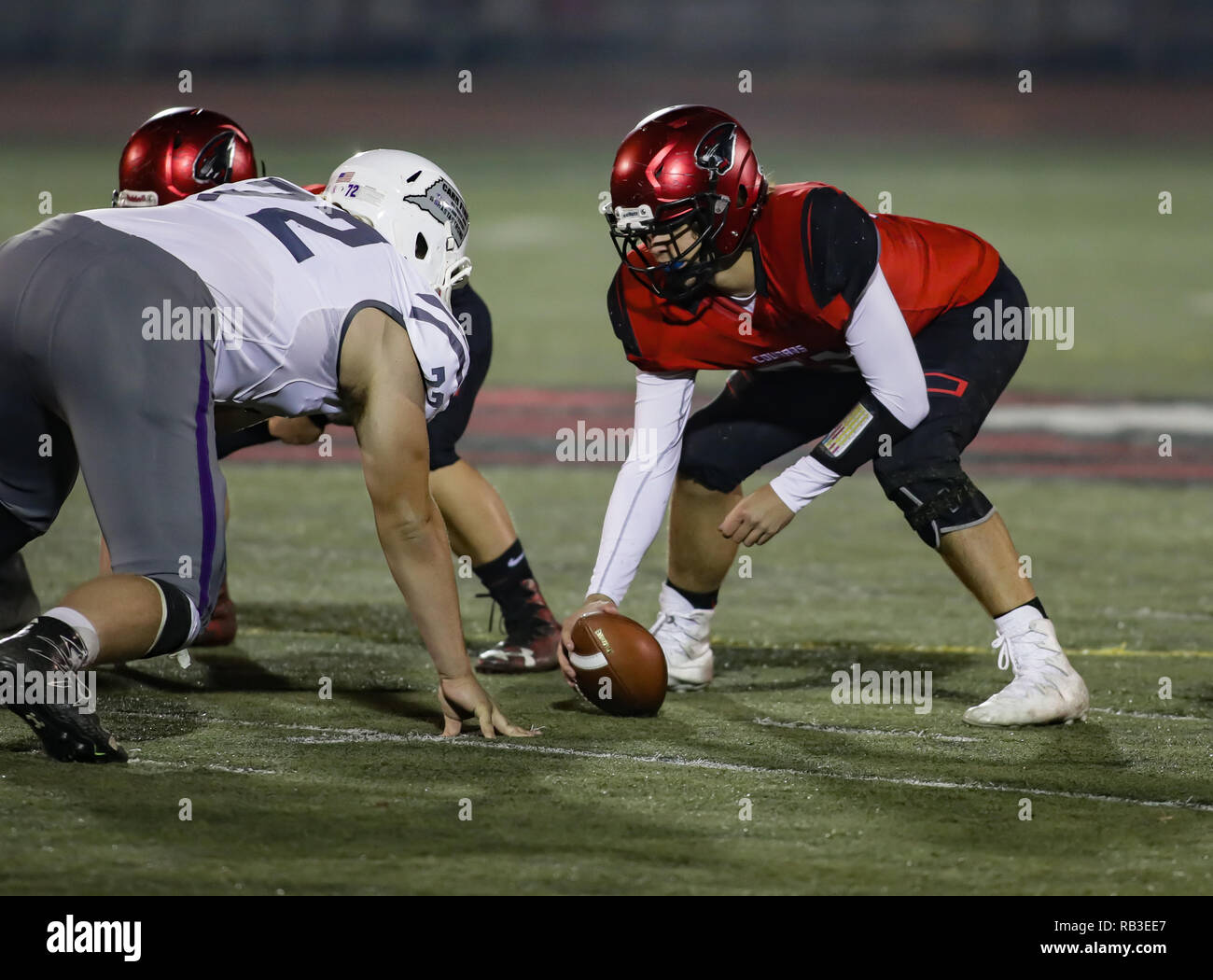Football action with Shasta vs. Foothill High School in Palo Cedro ...