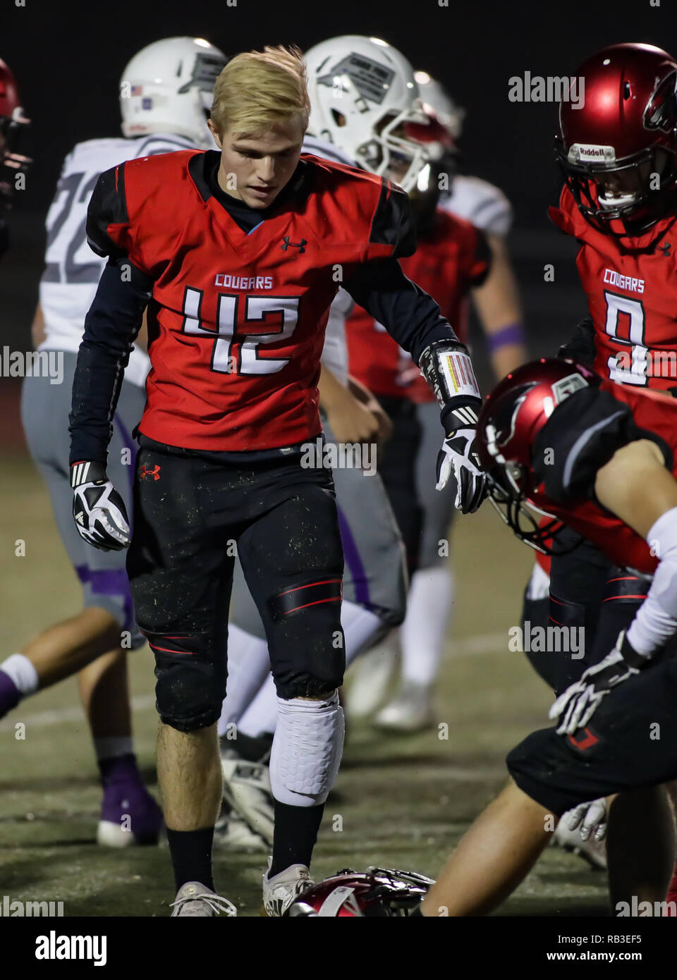 Football action with Shasta vs. Foothill High School in Palo Cedro ...