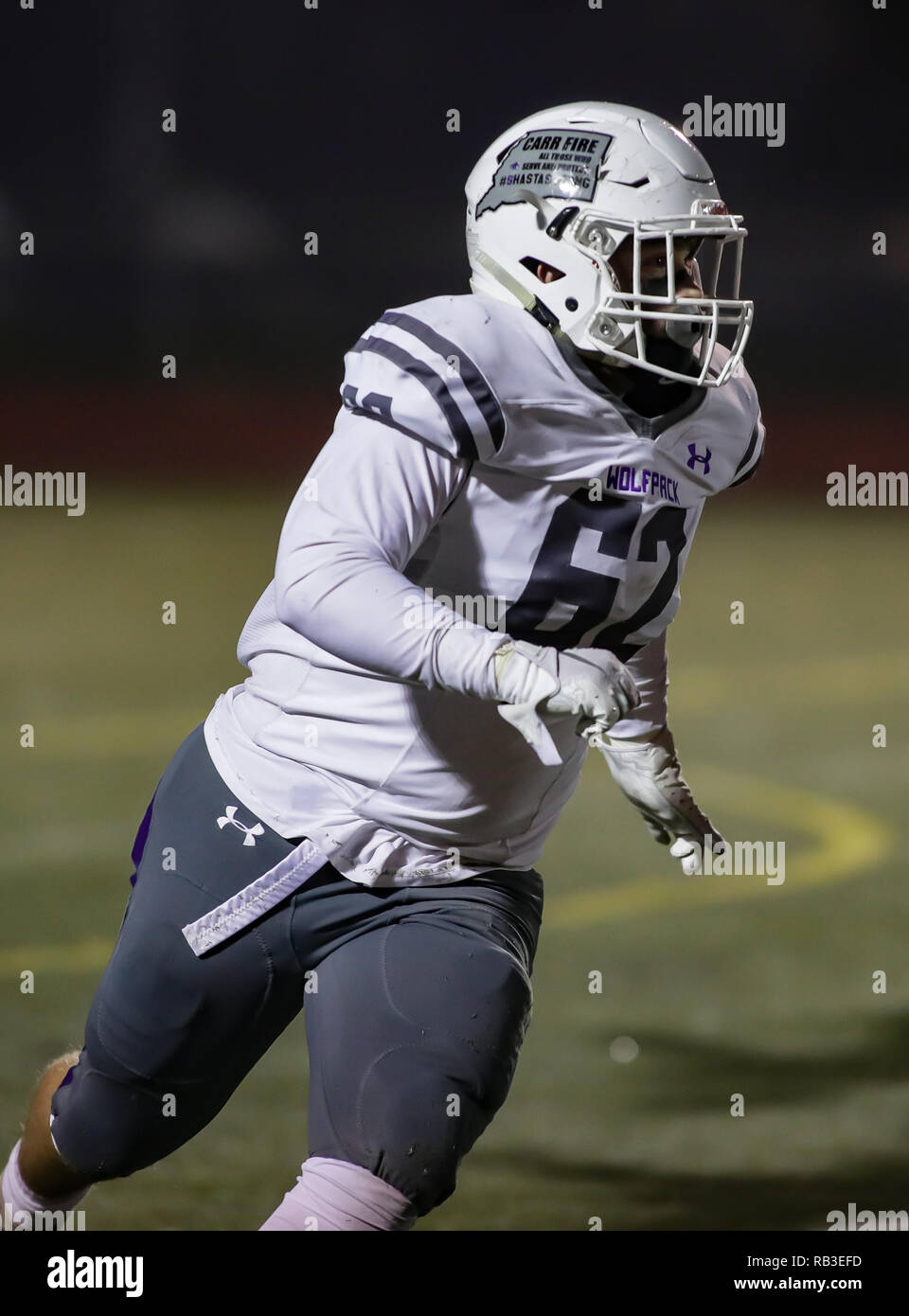 Football action with Shasta vs. Foothill High School in Palo Cedro ...