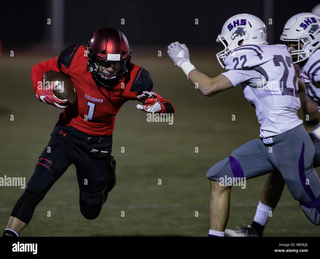 Football action with Shasta vs. Foothill High School in Palo Cedro ...