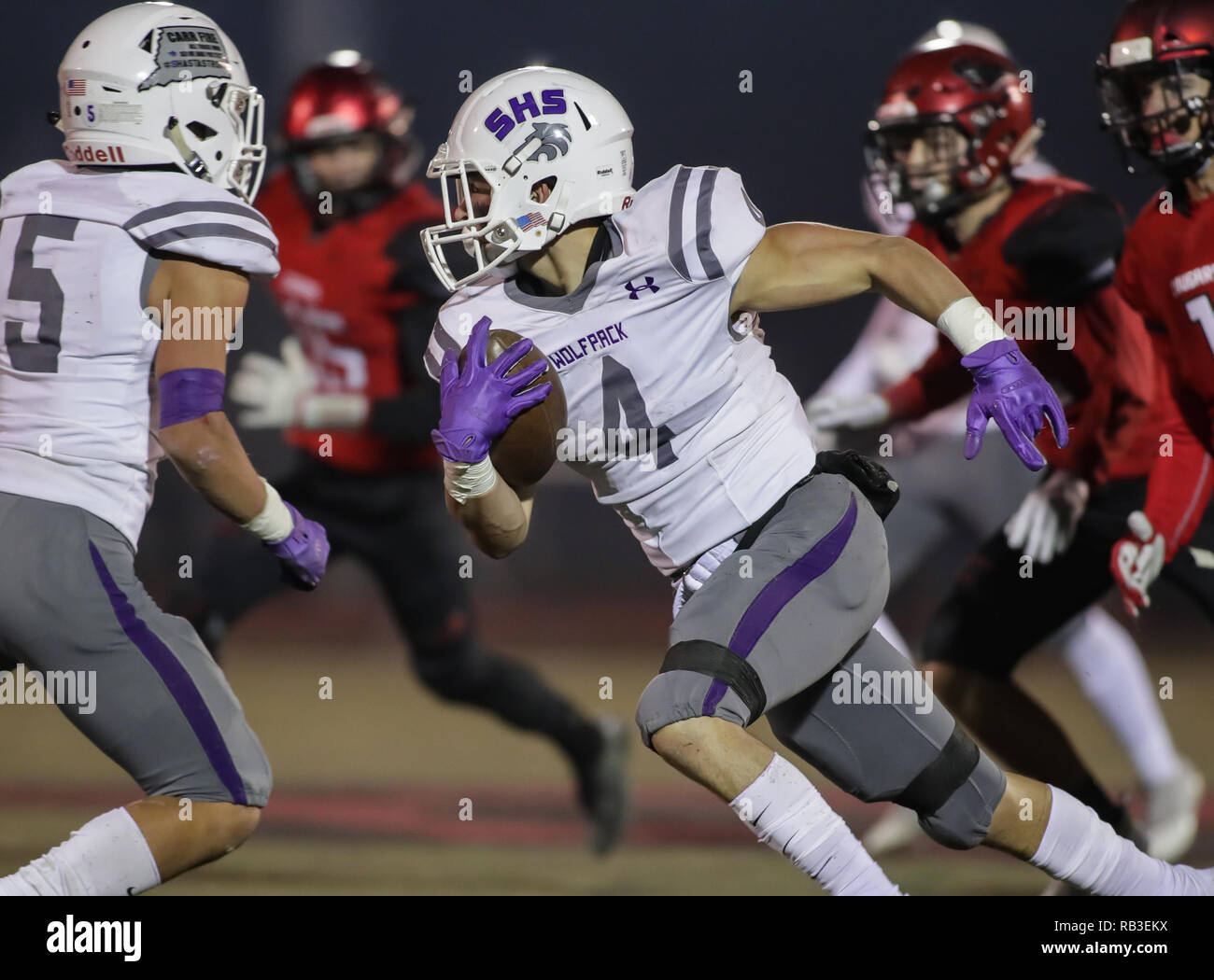 Football action with Shasta vs. Foothill High School in Palo Cedro ...