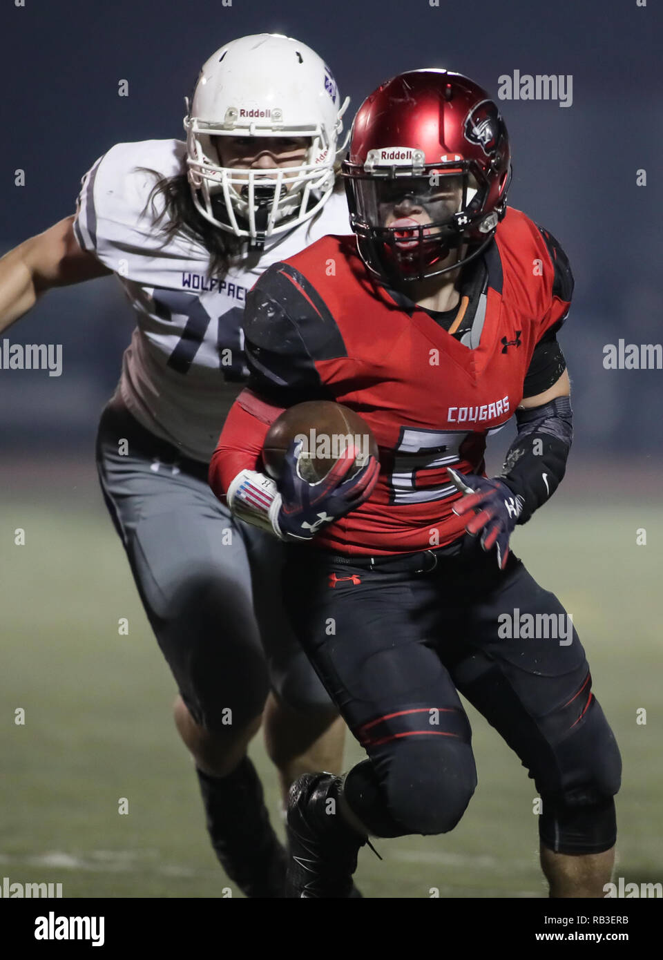 Football action with Shasta vs. Foothill High School in Palo Cedro ...