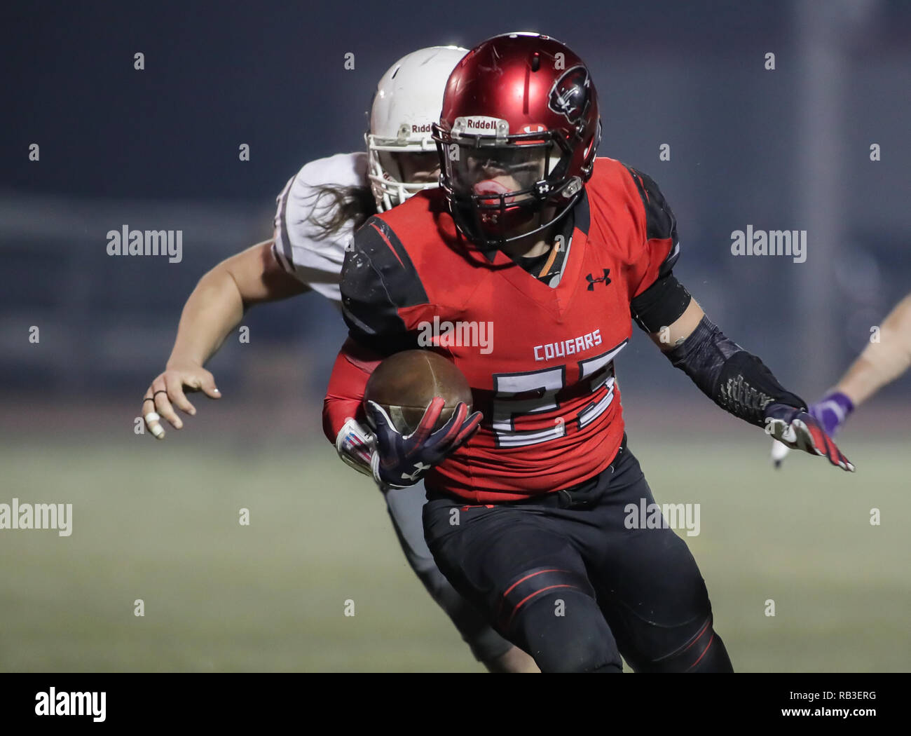 Football action with Shasta vs. Foothill High School in Palo Cedro ...