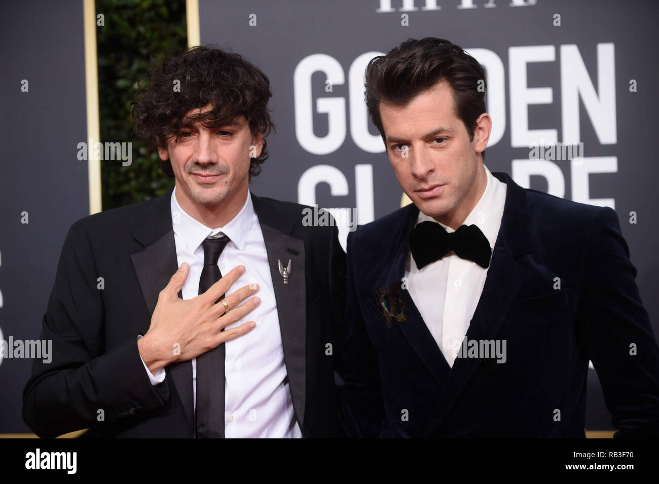 Golden Globe nominees Anthony Rossomando (L) and Mark Ronson attend the ...