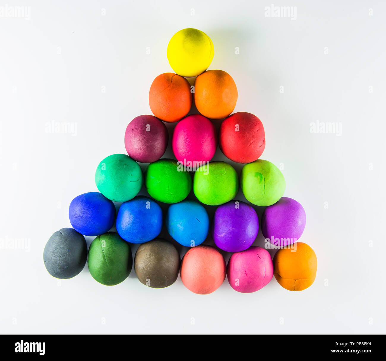 circle,modelling clay of different colors Stock Photo - Alamy