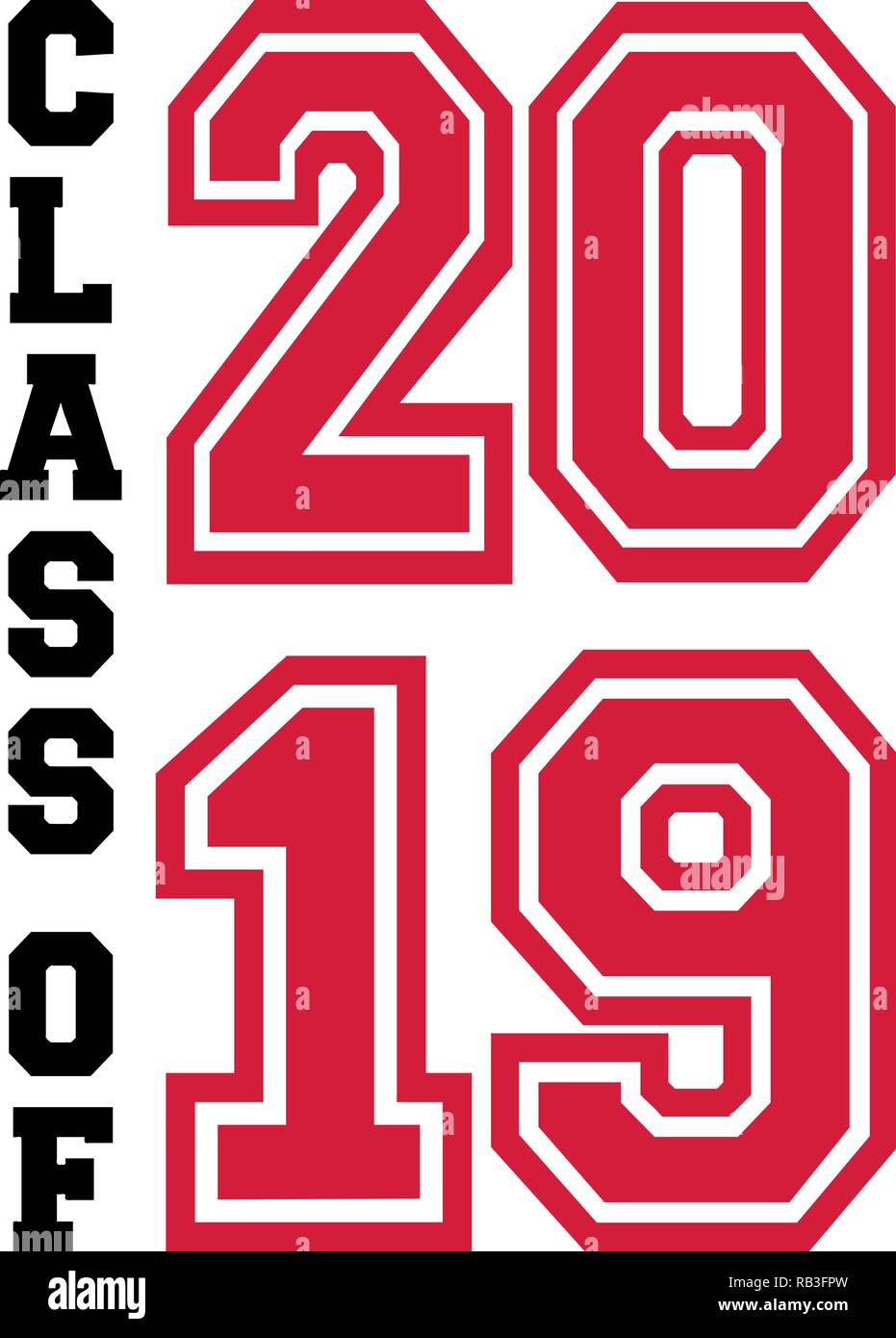Class of 2019 red Stock Vector Image & Art - Alamy