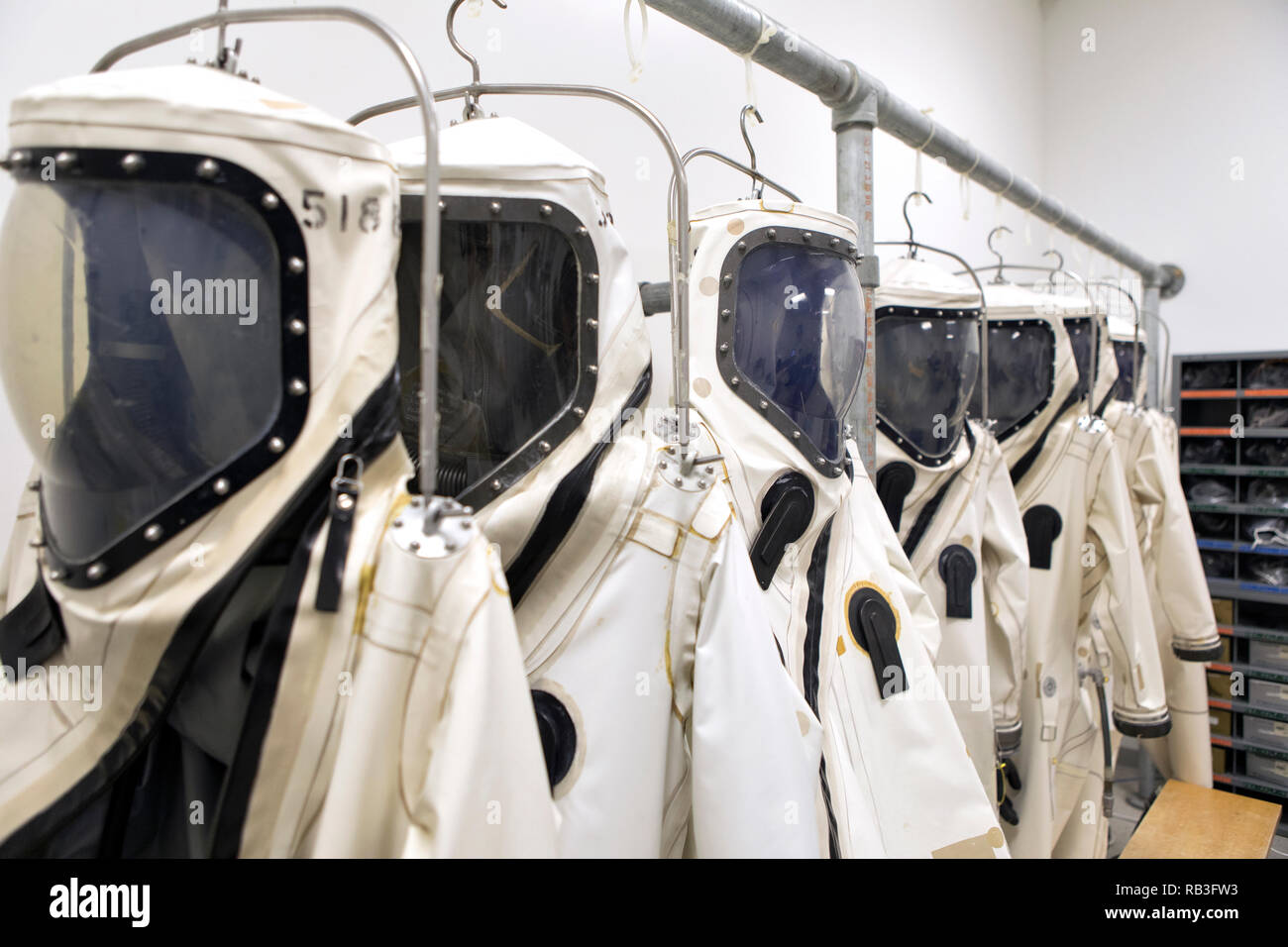 Self-Contained Atmospheric Protective Ensemble suits hand in the suit ...