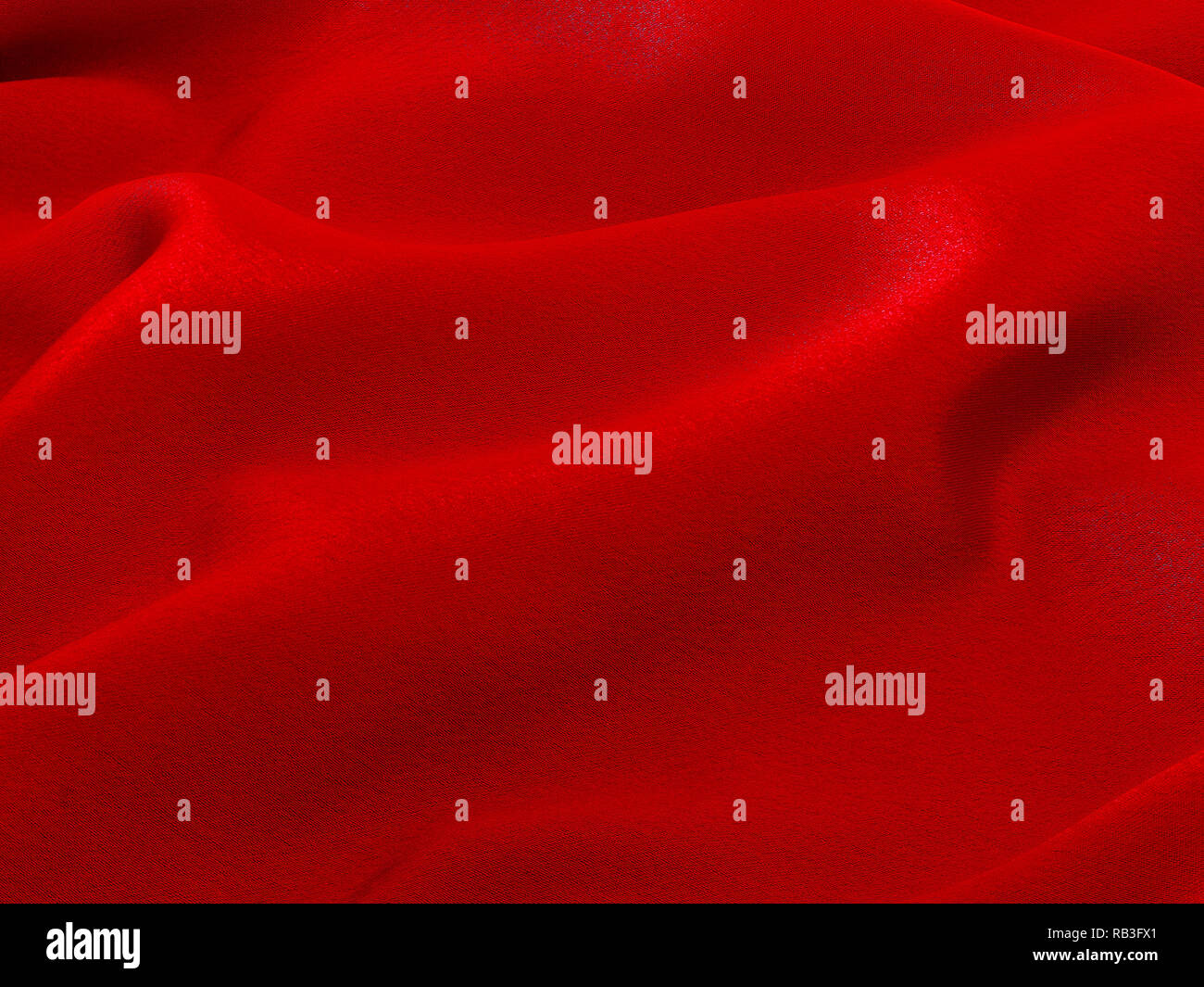 Wavy red satin fabric background Stock Photo - Alamy