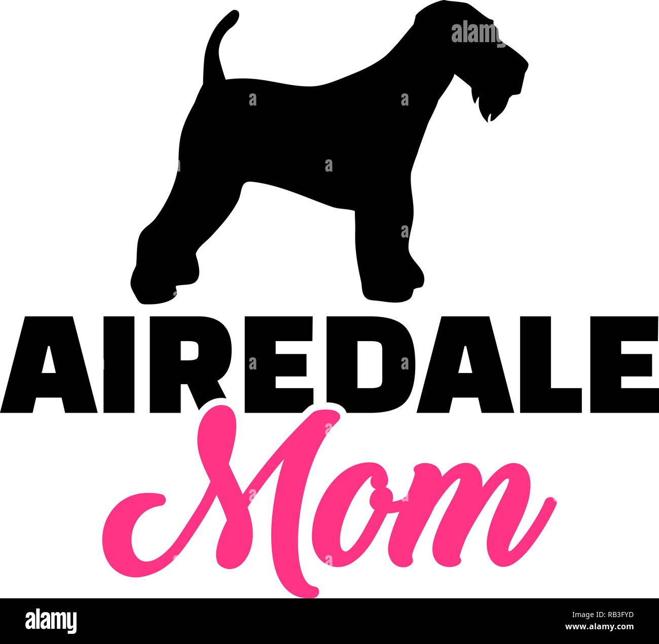 Dog airedale terrier logo hi-res stock photography and images - Alamy