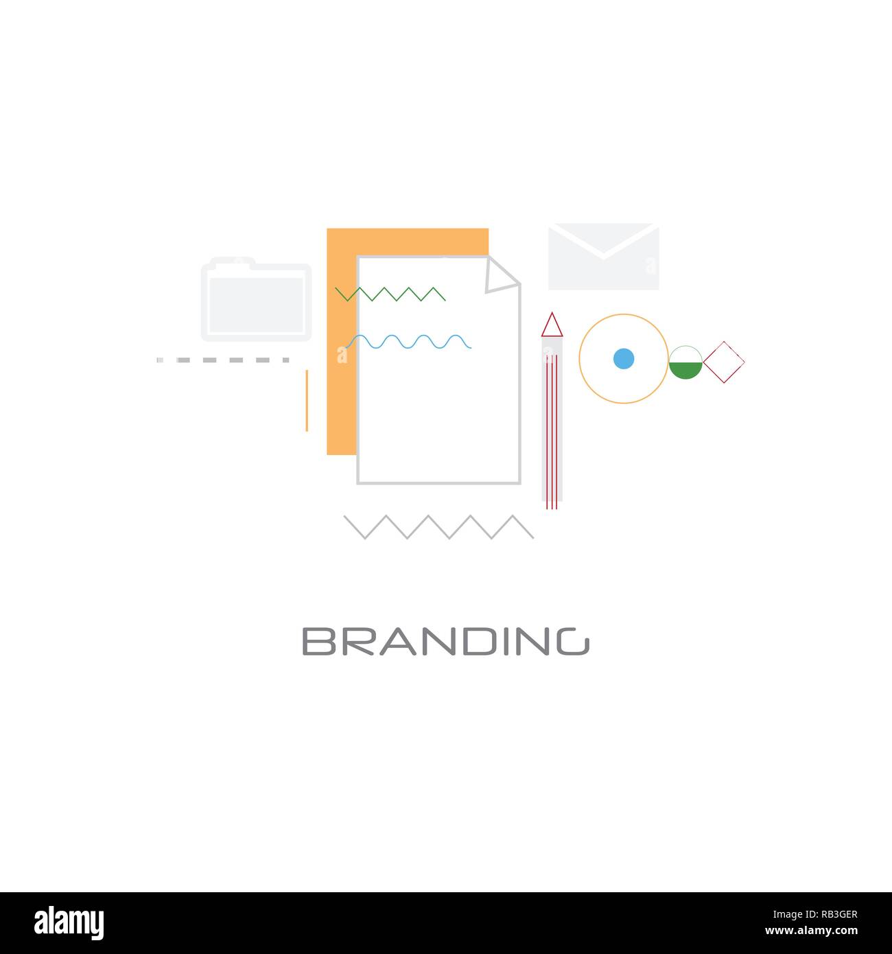 new startup business project development branding concept line style ...