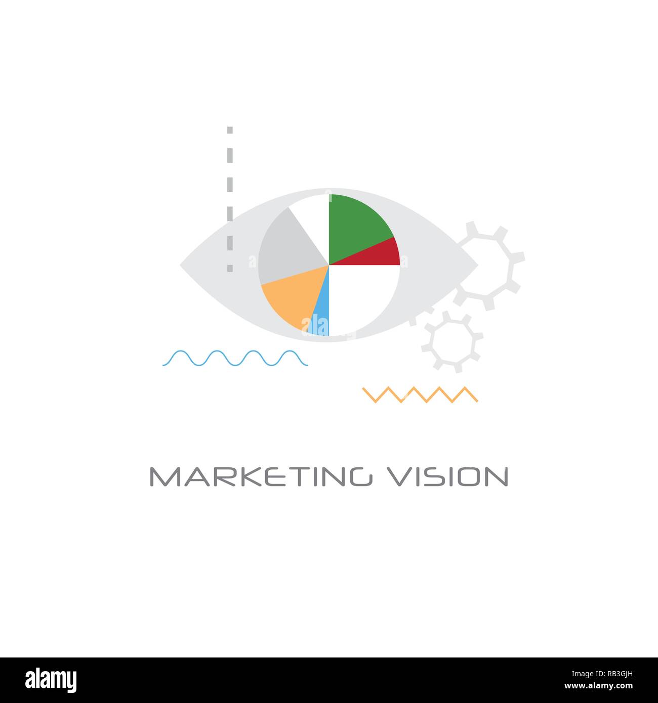 successful business idea marketing vision concept line style isolated ...