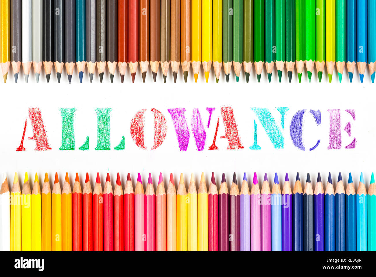 allowance drawing by colour pencils Stock Photo - Alamy