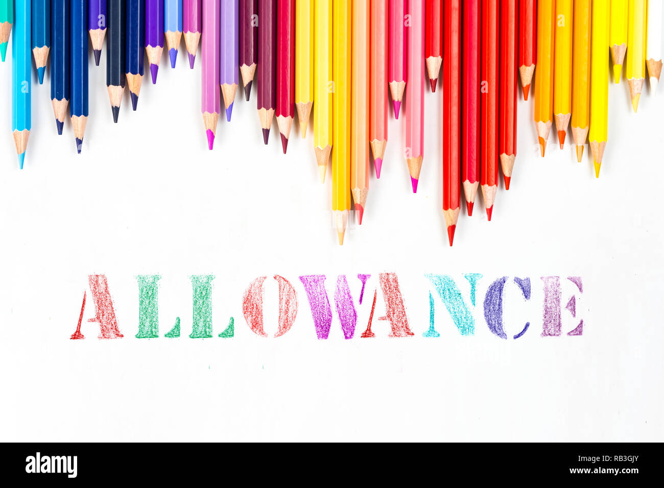 allowance drawing by colour pencils Stock Photo - Alamy