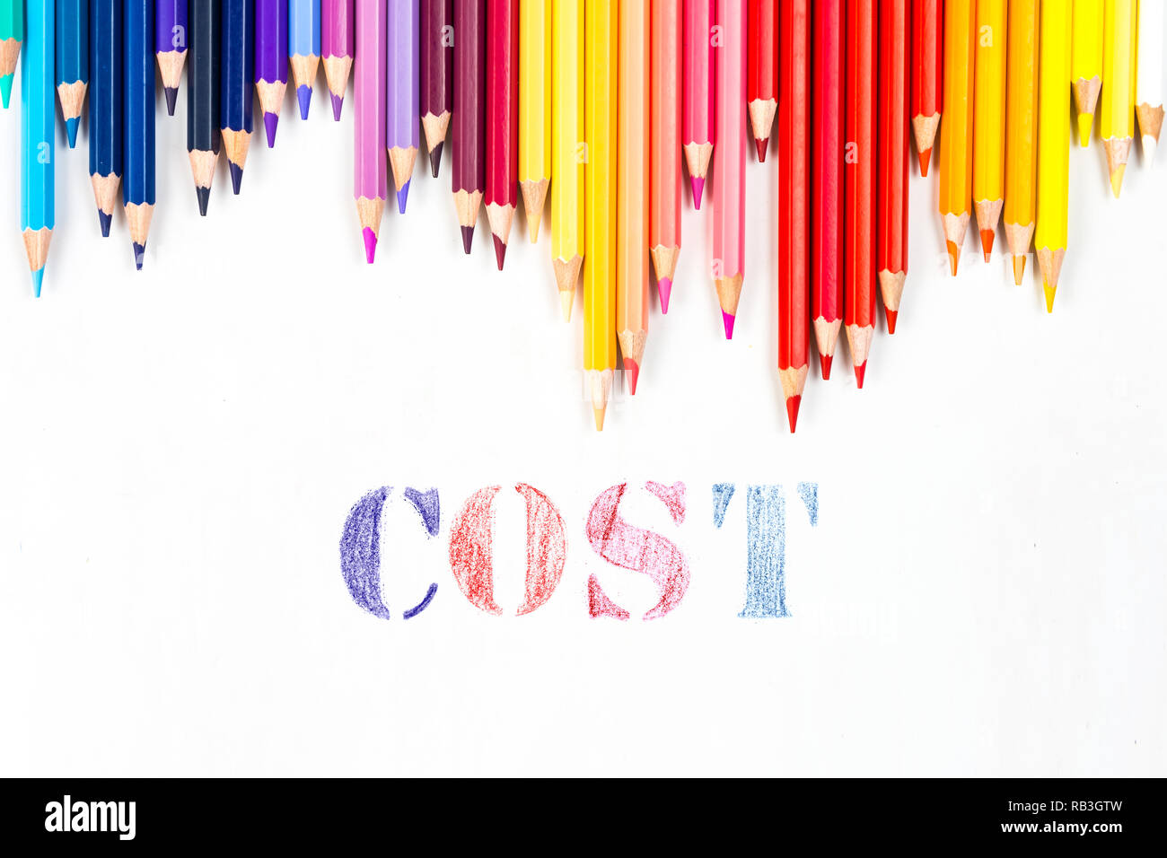 Cost drawing by colour pencils Stock Photo - Alamy