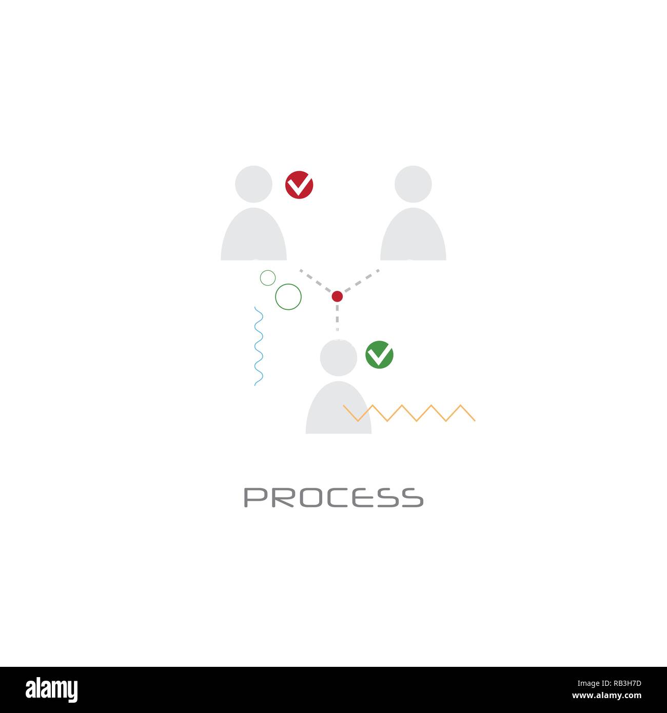 business teamwork organization scheme user group network process ...