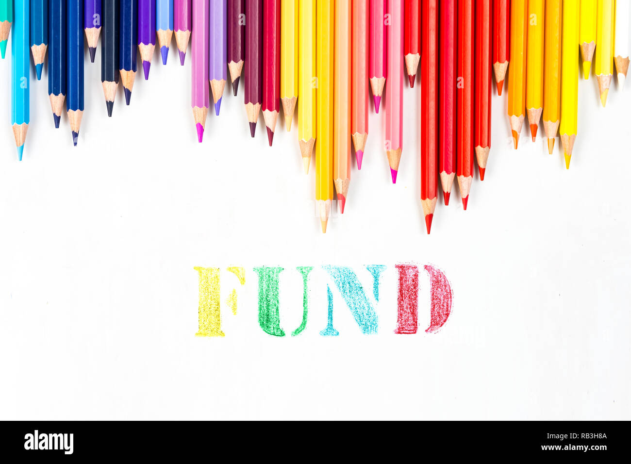 Fund drawing by colour pencils Stock Photo - Alamy