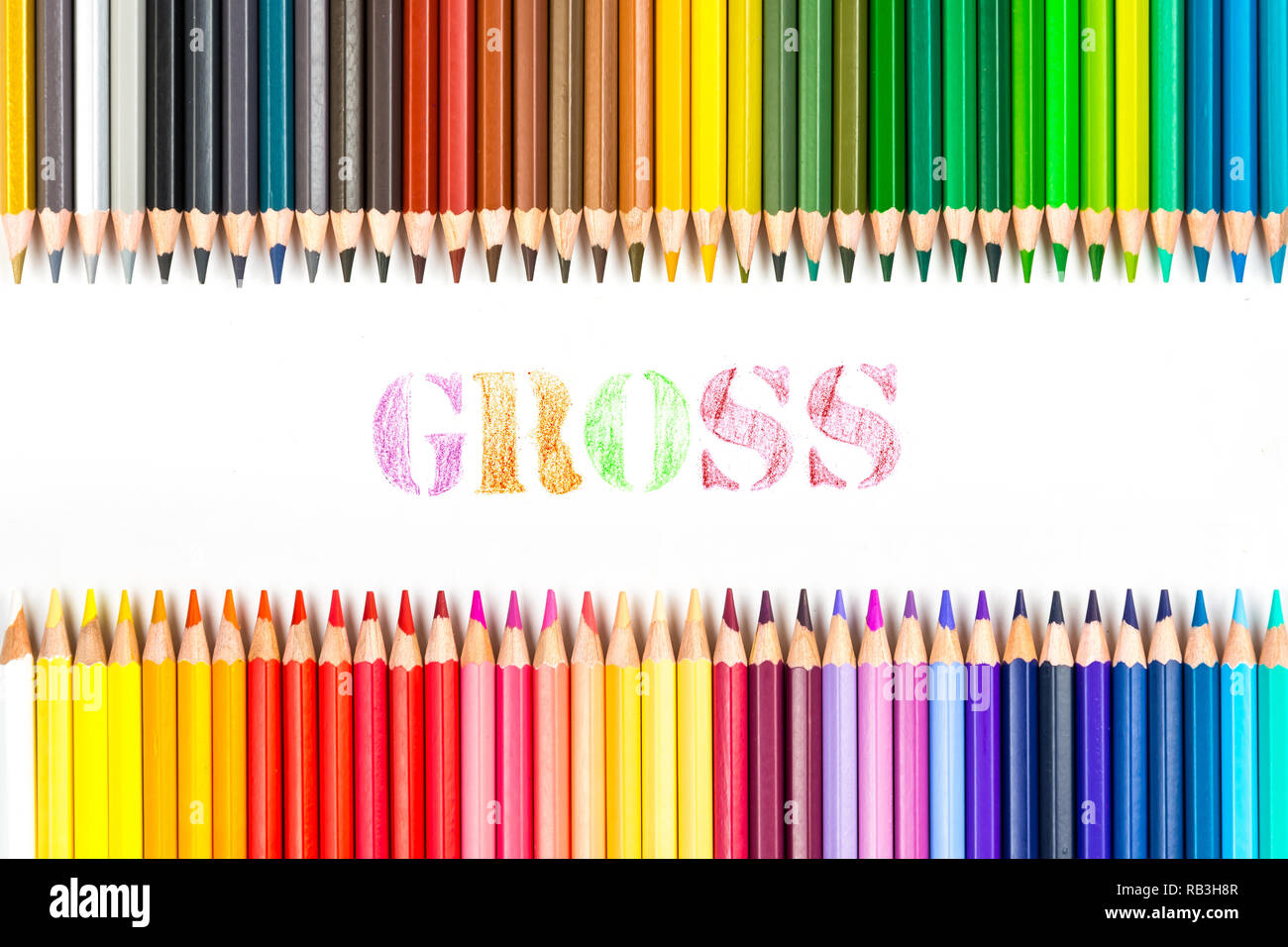 Gross drawing by colour pencils Stock Photo - Alamy